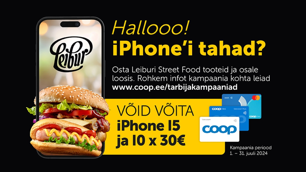 VÕITJAD ON SELGUNUD! Leibur Street Food kampaania 01.07.-31.07.2024 | Coop